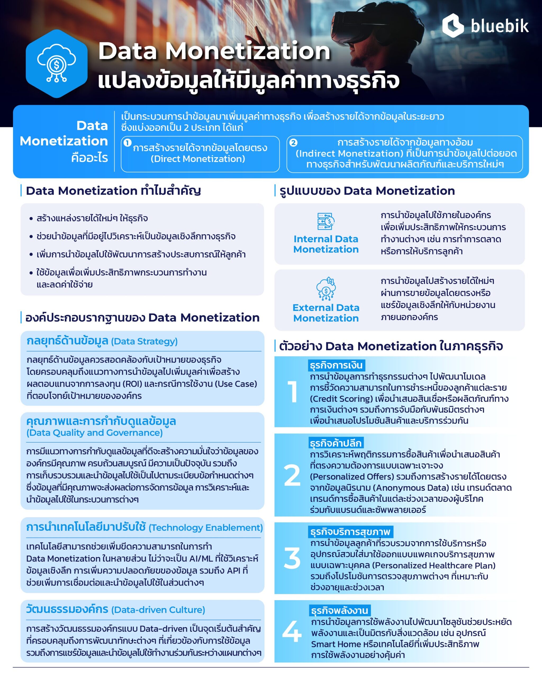 Data Monetization กลยุทธ์สร้างมูลค่าจากข้อมูล เพิ่มโอกาสทางธุรกิจ - Bluebik